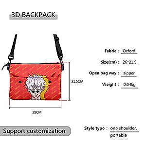 HANDAFA Anime Jujutsu Kaisen Satchel Bag Manga Shoulder Bag Cosplay Crossbody Bag(Color20)