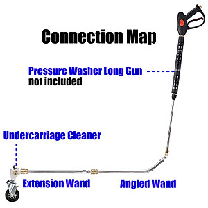 M MINGLE Pressure Washer Undercarriage Cleaner, Under Car Wash，Pressure Washer Extension Wand, Power Washer Lance