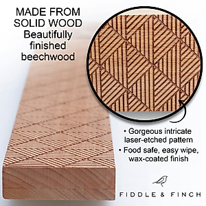 Magnetic Strip Knife Holder – Etched Wood Knife Rack or Bar with Hardware for Hanging & Wall Mounting. – Kitchen Utensil Organizer & Storage by Fiddle & Finch, 16 Inch. Diamond Daze