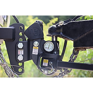 Weigh Safe TrueTow Weight Distribution WSWD8-2 with 4 Point Sway Control & Weight Gauge, 8" Drop 2" Shank 15,000 LBS Max GTW 1,500 LBS Max Tongue Weight - Includes 2-5/16" Tow Ball & 1 Pc Lock Set
