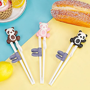 Training Chopsticks 2 Pairs for Kids Cute Animal Shape Children Learning Chopsticks helper Non-slippery Reusable and Dishwasher Safe (Green+Blue)