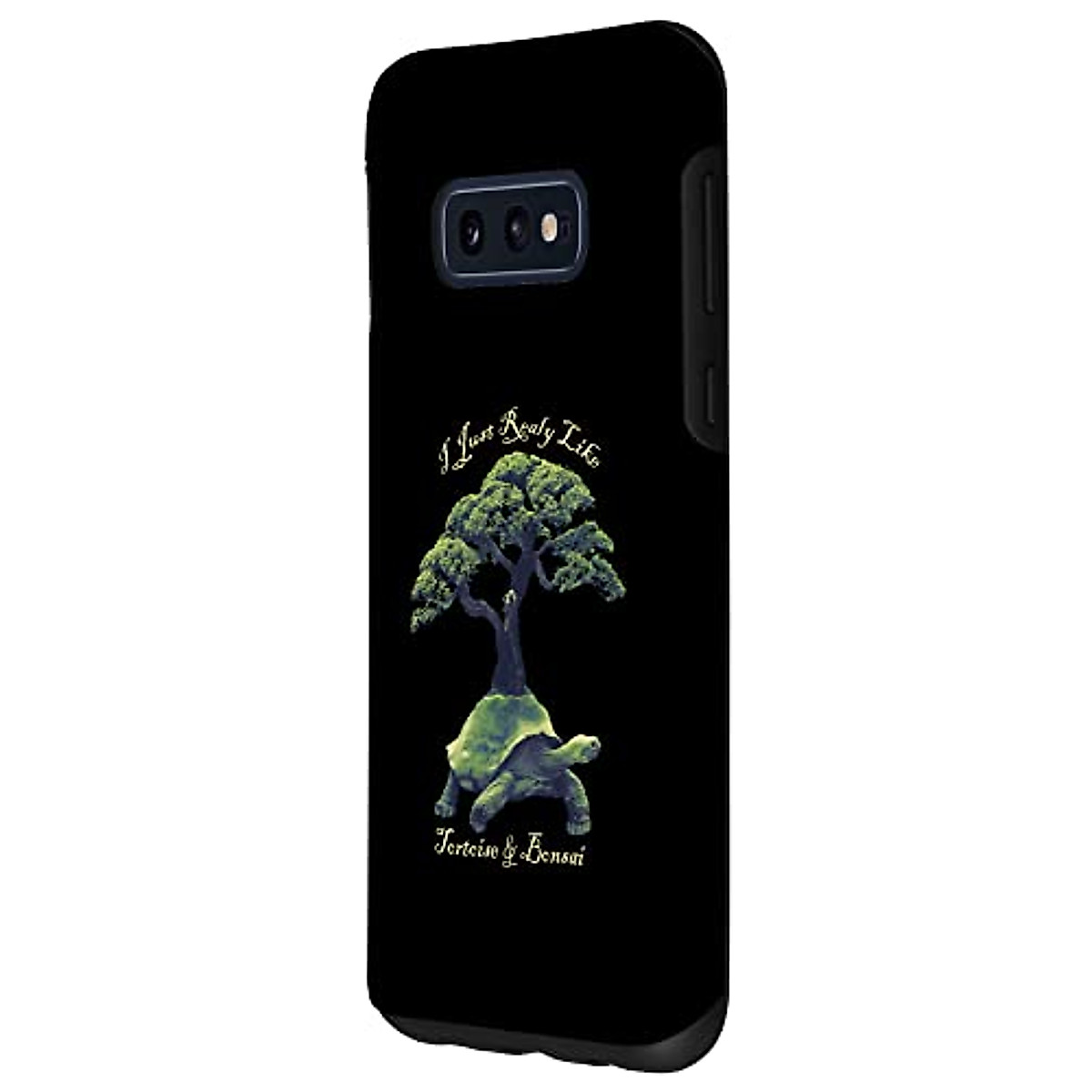 Galaxy S10e Tortoise and Bonsai. Tortoise carrying Bonsai on carapace Case