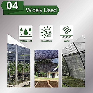vensovo 50% Sunblock Shade Cloth Net Black Resistant - 8x12 Ft Garden Shade Mesh Tarp for Plant Cover, Greenhouse, Chicken Coop, Tomatoes, Plants