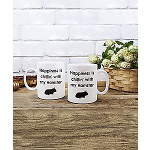 Hamster Coffee Mug, Hamster Coffee Cup, Hamster Gifts, Hamster Gifts for Her, Hamster Gifts For Him, Chillin with my Hamster (11 Fl Oz)