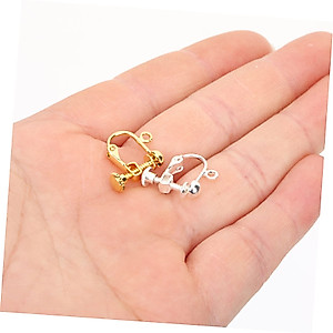 60 Pcs Earring Converter Clip on Earring Backs Earring Making Accessories Earring DIY Accessory Convert Pierced Earrings to Clip on Earring Findings Jewelry Making Accessories