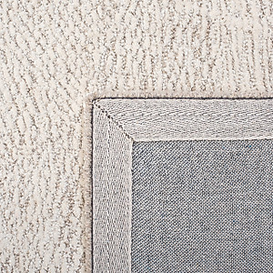 SAFAVIEH Metro Collection Runner Rug - 2'3" x 12', Natural & Ivory, Handmade Wool, Ideal for High Traffic Areas in Living Room, Bedroom (MET999A)