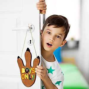 Jetec 6 Pcs Dinosaur Boys Room Wall Decor Include 2 Dinosaur Paw Wooden Hanging Sign 4 Wall Stickers (Unframed) Inspirational Quote Dino Decor Gift for Kids Bedroom Nursery Playroom