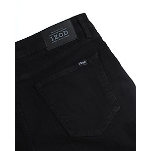 IZOD Men's Jeans, Slim Fit, Comfort Stretch Denim, Size 32X32, Black Ink