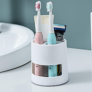 DOITOOL Kitchen Utensils Flatware Caddy Holder Plastic Storage Organizer Wall Mount Kitchen Caddy Bin for Silverware Forks Spoons Chopsticks White Kitchen Utensils Holder