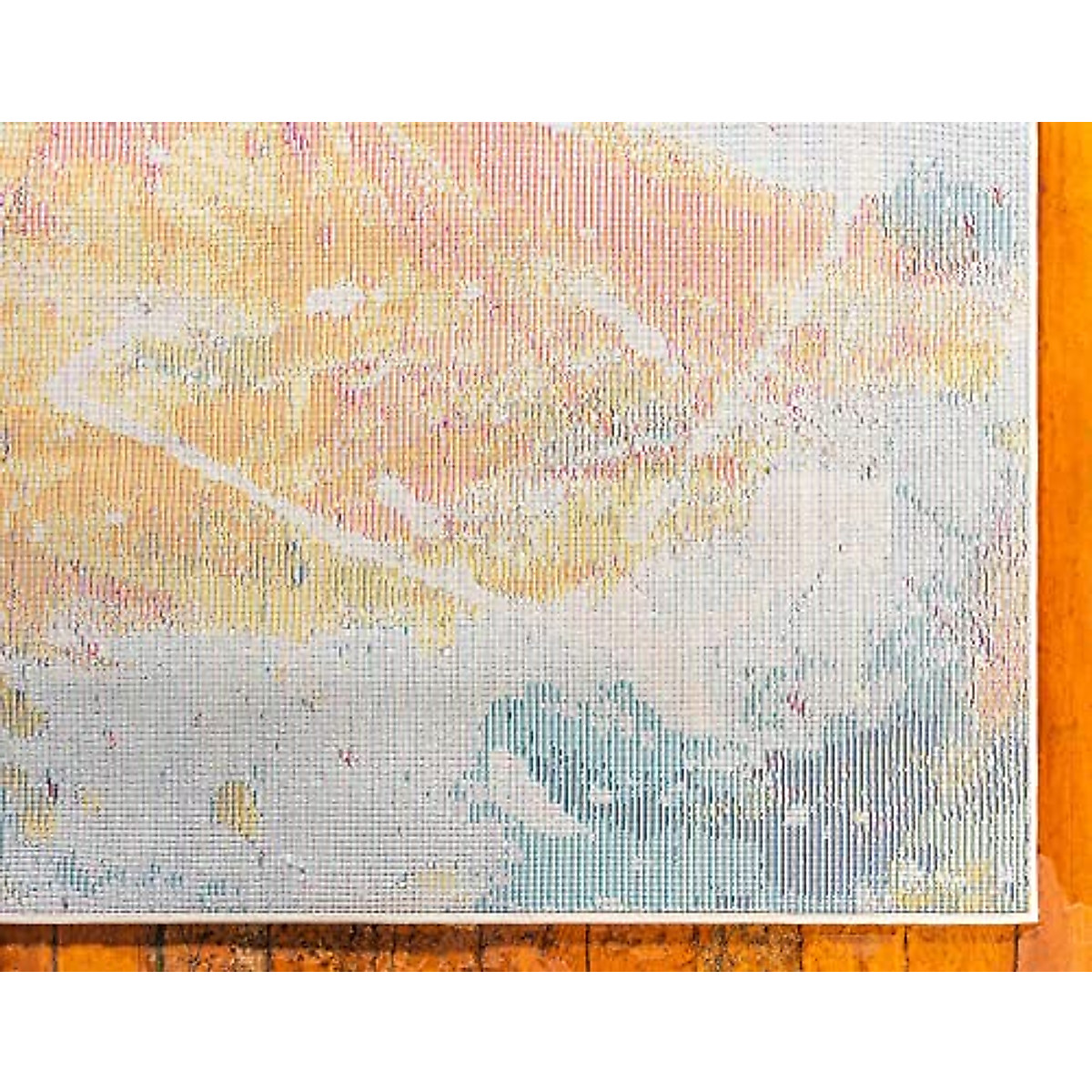 Unique Loom Estrella Collection Distressed, Floral, Abstract, Modern, Bright Colors Area Rug, 5' 0" x 8' 0", Multi/Blue