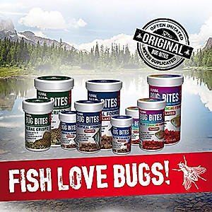 Fluval Bug Bites Algae Crisps for Bottom Feeders, Fish Food for Small to Medium Sized Fish, 1.41 oz, A7360, Brown