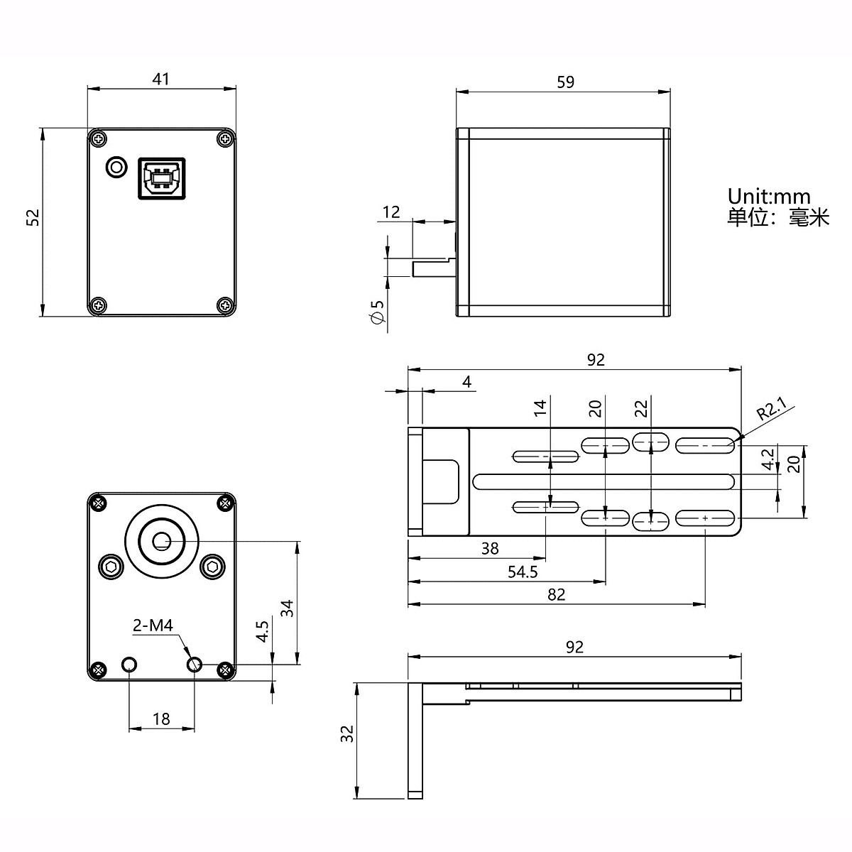 ZWO Standard Electronic Automatic Focuser (EAF) - (New 5V Version)