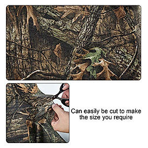 Waxaya Camo Burlap Cradle Mesh Camouflage Netting Cover for Hunting Blinds Sunshade Decoration(59" x 6.5' = 1.5m x 2m, Maple Leaf Super 2)