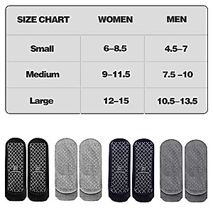 unenow Unisex Non Slip Socks with Grips Cushion for Yoga Pilates Barre Home & Hospital