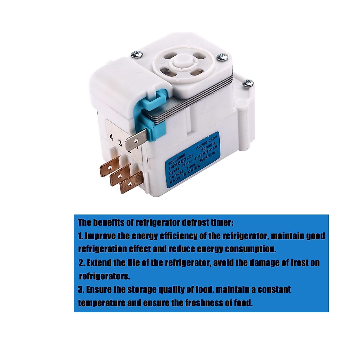 Efficient Refrigerator Defrost Timer, TMDF603AD1/TMDF704ED1/TMDF706CD1/TMDE802ZC1/TMDF702ZD1/TMDE706SC Defrosting Kitchenware Refrigerator Defrost Timer (TMDE706SC)