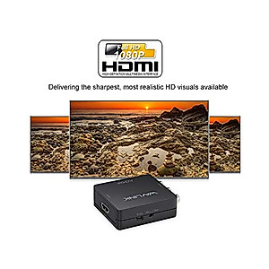 WAVLINK RCA to HDMI Converter, 1080p 3RCA to HDMI CVBS AV Composite Video Audio Adapter with USB Charge Cable Support 1080P for PC Laptop Mini Xbox PS4 PS3 TV STB VHS VCR Camera DVD