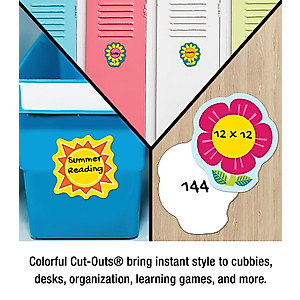 Carson Dellosa | Spring Mix Mini Cut-Outs | 3-inch x 3-inch, 36pcs, Model: 120183