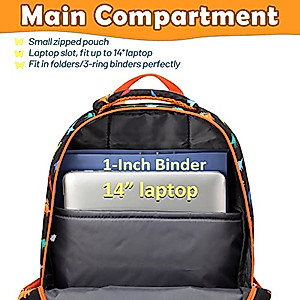 BLUEFAIRY Dinosaur Backpack for Boys Kindergarten Elementary School Bags for Kids Toddler Primary Bookbags for Preschool Lightweight Mochila Para 3 4 5 6 7 Niños Gifts (Orange)