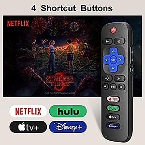 【Pack of 2】New Universal TV Remote for All Roku TV，Replacement Remote Compatible Only for Roku TV Remote, Replacement for TCL Roku/for Hisense Roku/for Onn Roku TV(Not for Roku Stick and Box)