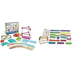 Learning Resources Dive Into Shapes! A Sea & Build Geometry Set, 129 Piece, Ages 6+ & Resources Tumble Trax Magnetic Marble Run, STEM Toy, 28 Piece Set, Ages 5+,Multi-Color,5"