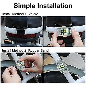 QVEVDACAR 4Pcs LED Anti-Collision Lights With Remote, 7 Colors USB Rechargeable Flashing Lights Wireless Led Strobe Lights for Cars Drone Aircraft Motorcycle Bike Emergency Warning Signal Lights