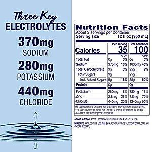 Pedialyte Electrolyte Solution, Hydration Drink, Unflavored, 1 Liter