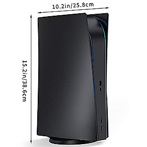 Benazcap for PS5 Faceplate, Hard Shockproof Playstation 5 Plates PS5 Face Plate Cover Shell Skin Case, Accessories for PS5 Plates Black (Disc Version)