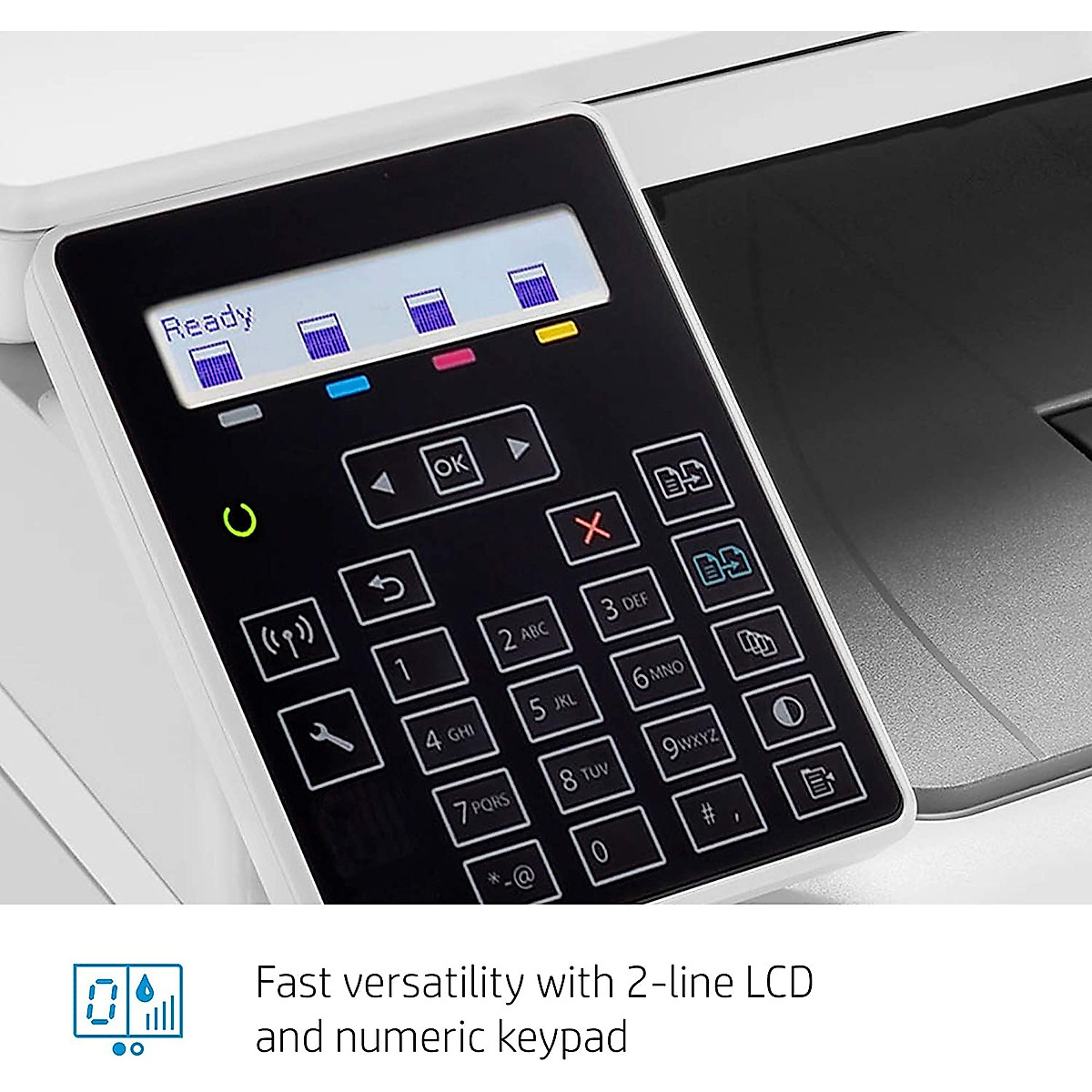 HP Color Laserjet Pro MFP M182nw All-in-One Wireless Laser Printer - Print Scan Copy - 17 ppm, 600 x 600 dpi, 256MB Memory, Photo Printing, 8.5 x 14, 2-Line LCD, Ethernet, White, Cbmou Printer Cable