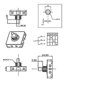 HQRP 4-Position 3-Speed Fan Selector Rotary Switch Compatible with KMart Home Essentials Floor Fan