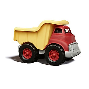 Green Toys Dump Truck in Yellow and Red - BPA Free, Phthalates Free Toys for Gross/Fine Motor Skill Development. Pretend Play , Red/Yellow