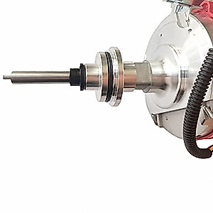 MAS Red Cap Performance HEI Distributor+Spark Plug Wires+Free Pig Tail Kit Replacement for Mopar Chrysler Dodge Plymouth V8 Engines 273 318 340 360 —7500 RPM 65K Coil (Red Hei Kit)