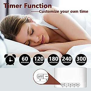 Magicteam Sound Machines White Noise Machine with 20 Non Looping Natural Soothing Sounds and Memory Function 32 Levels of Volume Powered by AC or USB and Sleep Sound Timer Therapy for Baby Kids Adults