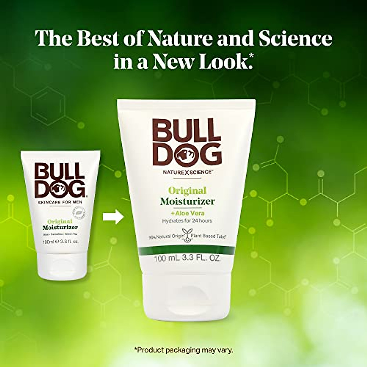 Bulldog Mens Skincare and Grooming Original Facial Moisturizer, 3.3 Fluid Ounce - Pack of 2