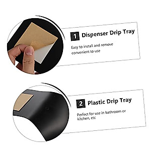 Alipis 3 pcs Water Tray Wall Mount Cup Holders touchless soap Foam soap Container Tray for soap drip Catcher Tray soap Dispenser Wall Mount Catch All Trays Plastic handwashing Fluid Spray