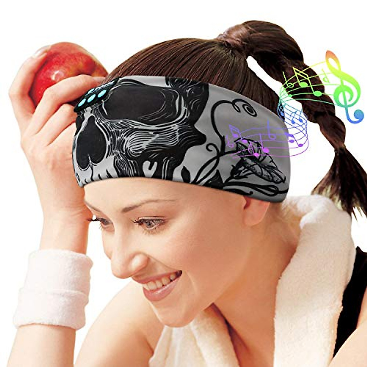 MUSICOZY Sleep Headphones Bluetooth Headband, Sleep Mask With Bluetooth Sleep Headphones, Sports Sleeping Headphones Sleep Earbuds with Ultra-Thin HD Stereo Speakers Perfect for Insomnia Workout, Jogg