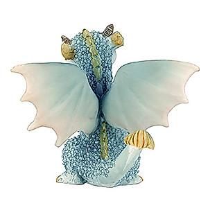 Aclema Miniature Figurines Fairy Garden Dragon Present Bouquet Resin Decor Collections for Terrarium Micro Landscape