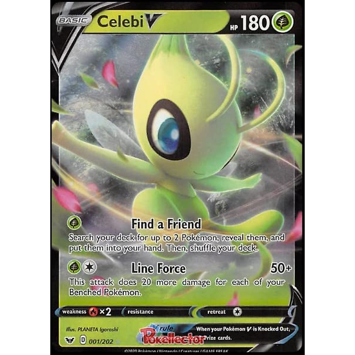 Pokemon - Celebi V - 001/202 - Sword & Shield - Ultra Rare Card