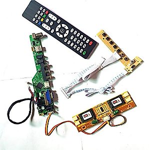 for LTM190M2-L31/L33 VGA HDMI AV USB LCD Display Panel Remote+Inverter+Keyboard T.V53 Controller Board 4CCFL 30Pin LVDS DIY kit (LTM190M2-L31)