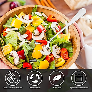 Large Serving Spoons,3Pcs Stainless Steel Serving Spoon, X Large Buffet Serving Spoons, 8.6'' Solid Serving Utensils With Handle, Serving Spoon For Buffet, Serving, Cooking,Mixing