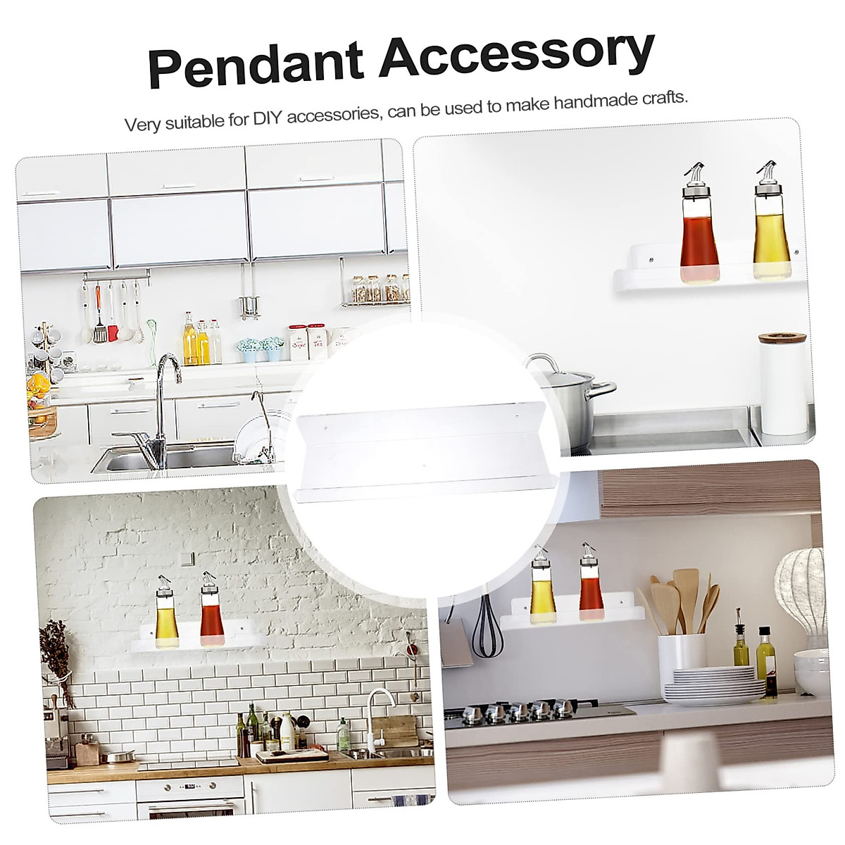 Cabilock 3pcs Shelf Wall Mounted Acrylic Rack Storage -Mounted Mounted Hanging Rack