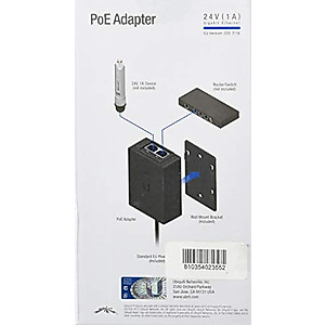 Ubiquiti Networks POE-24-24W-G PoE Injector, 24W, Black