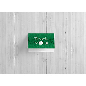 Red Door Inspirations Green Thank You Cards Perfect for St. Patrick's Day Thank You Cards or 4H Thank You Cards. Pack of 10 cards and 10 envelopes (Thank You Cards Green)