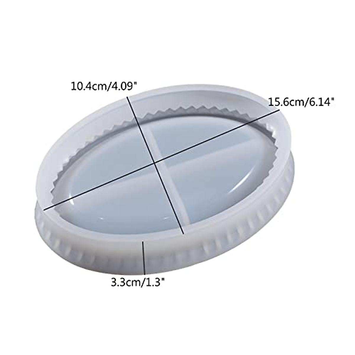 DIY Crystal Lace Oval Striped Coffee Tray Mold Epoxy Fruit Plate Mat Coaster Silicone Mold for Wine Tray Storage Box