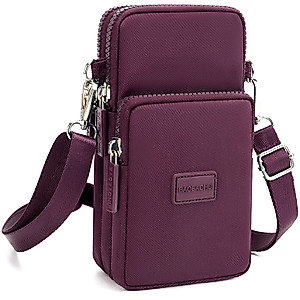 YINHEXI Small Crossbody Bags Purses for Women, Crossbody Handbags Cell Phone Wallet Travel Purse, Shoulder Bag (Dark Purple)