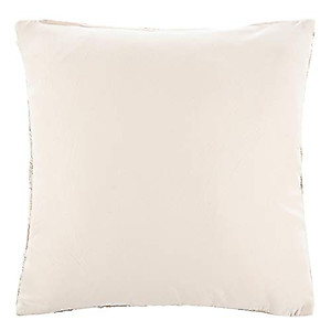 Safavieh Home Collection Brea Metallic Cowhide Silver (20" x 20") Pillow, 1 Count (Pack of 1)