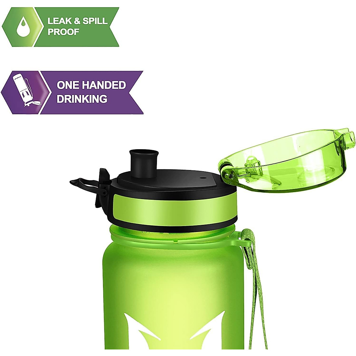 Super Sparrow Water Bottle - 12 oz - BPA & Toxic Free Tritan Water Bottles - One Touch Opening - Leak-proof Plastic Bottle - Kids Water Bottle for Office, Gym, Outdoor, Sports