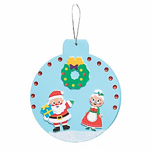 Baker Ross FE765 Christmas Foam Stickers - Pack of 200, Kids Stickers, Ideal for Children's Arts and Crafts Projects, Great for Card Making and Scrapbooking