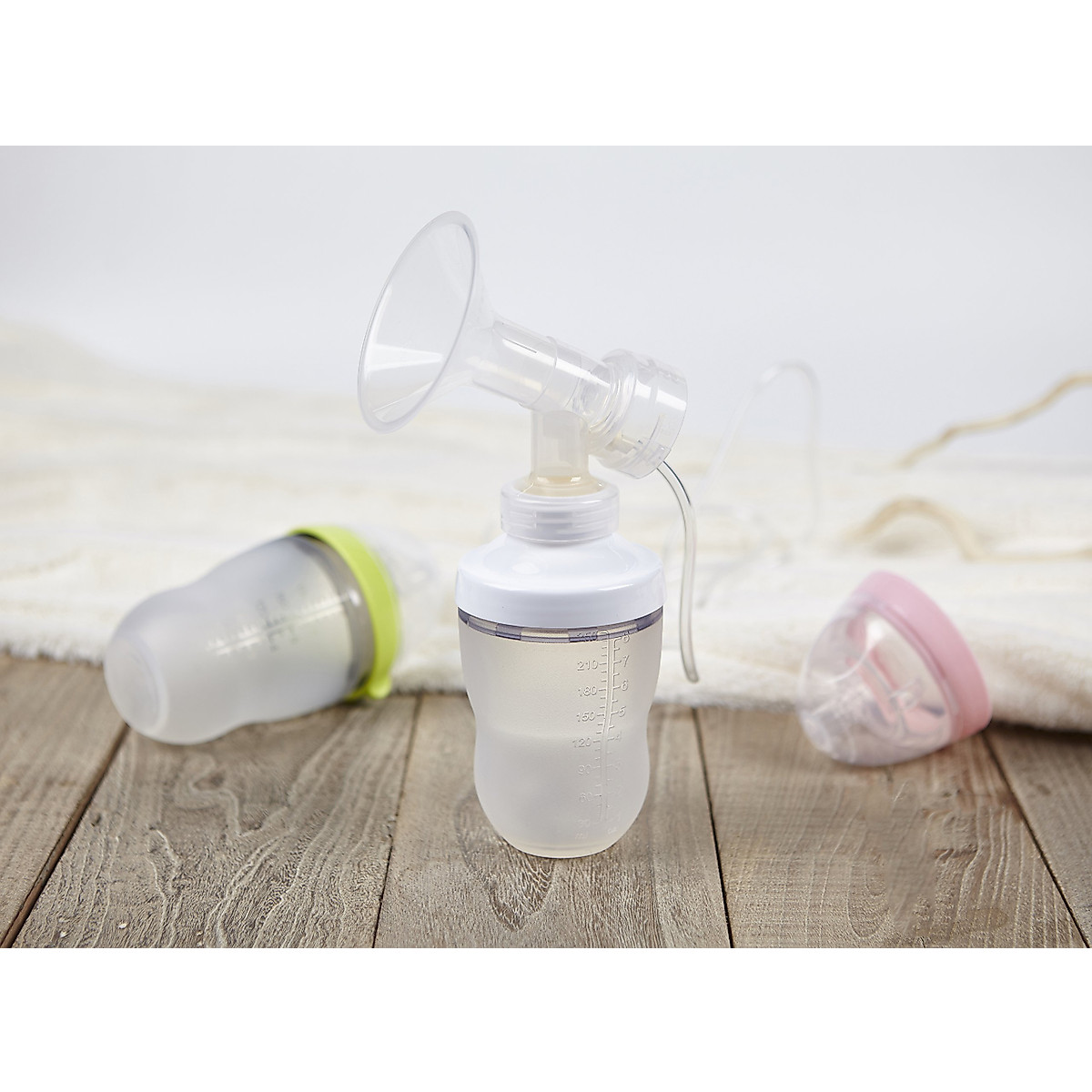 Papablic Direct Pump Bottle Adapter for Medela, Ameda Breastpumps to Use with Comotomo Baby Bottle, 2 Pack