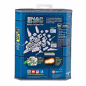 Snap Ships — Sabre XF-23 Interceptor — Construction Toy for Custom Building and Battle Play — Ages 8+