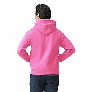 Gildan Adult Fleece Hoodie Sweatshirt, Style G18500, Multipack, Safety Pink (1-Pack), Small